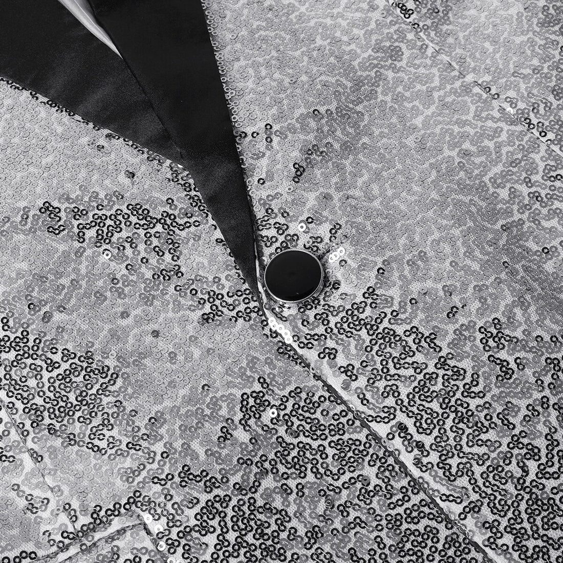 Silver Shiny Sequin Jacket Party Tuxedo Blazer -Cloudstyle