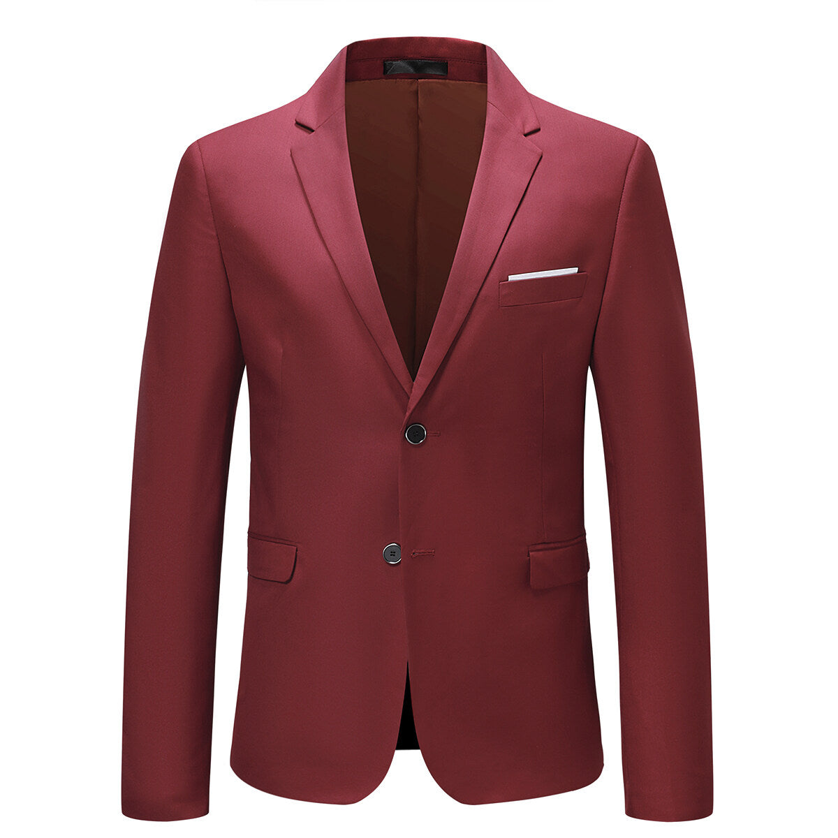 Classic Maroon Blazer Two Buttons Blazer -Cloudstyle